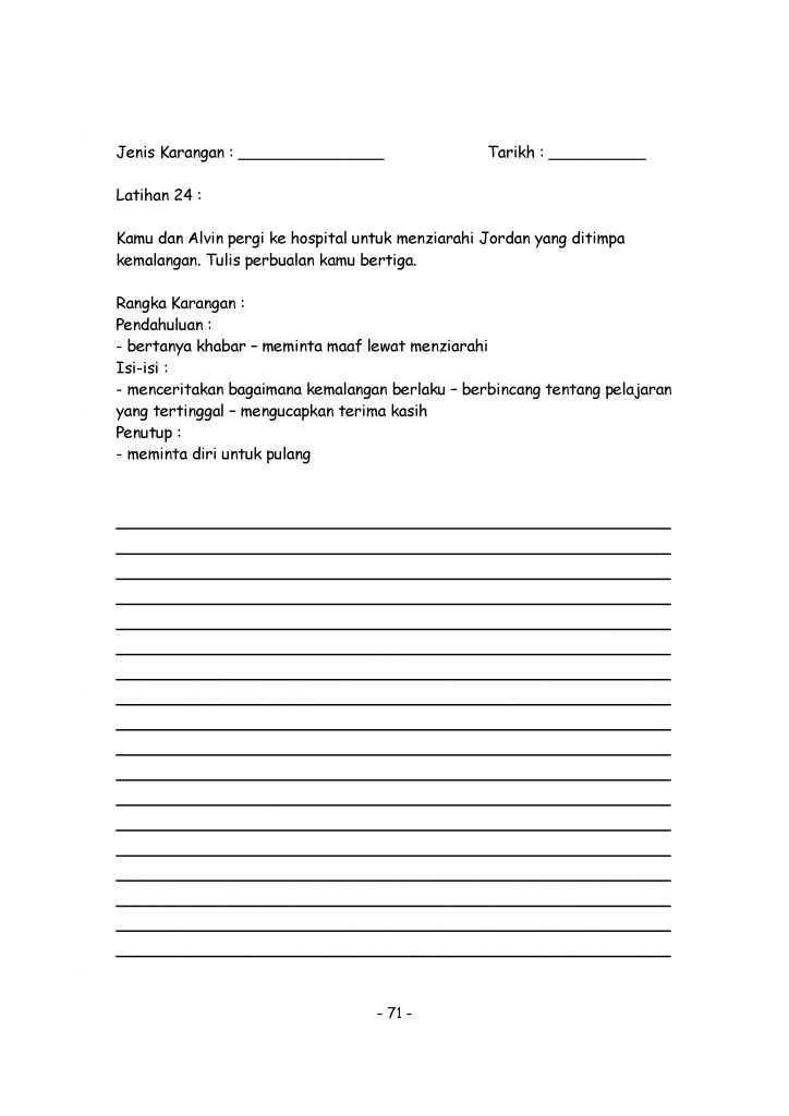 26 Contoh Karangan Upsr Tcer My