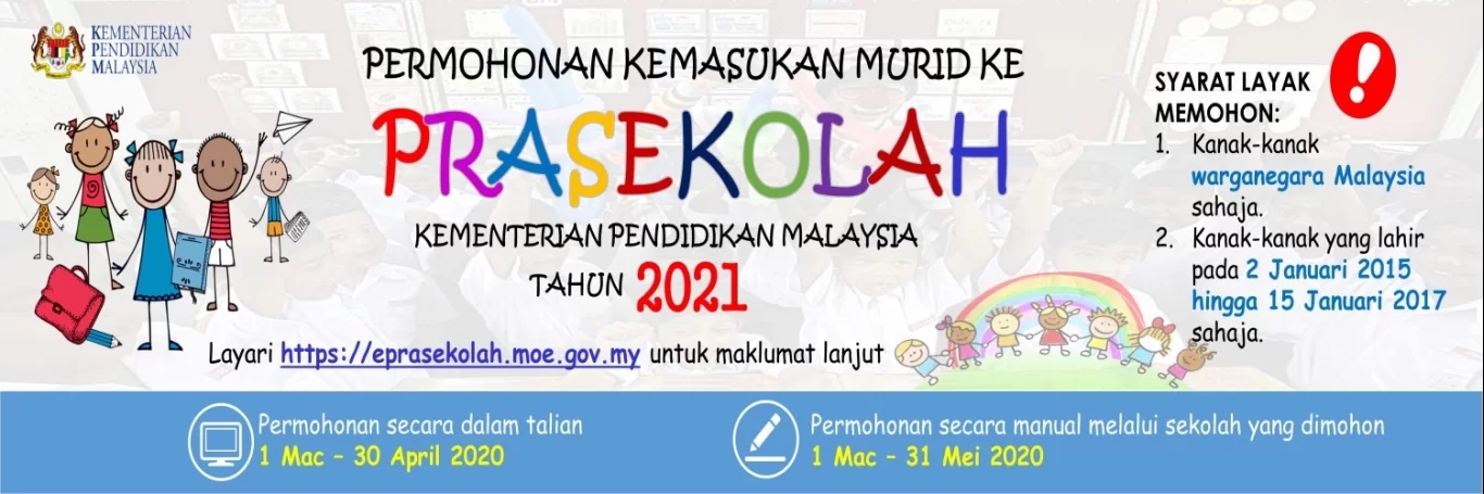 Pendaftaran Prasekolah 2021 - TCER.MY