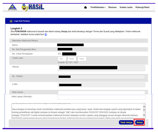 Panduan Permohonan No Pin Dan Log In Kali Pertama Ke LHDN Online - TCER.MY