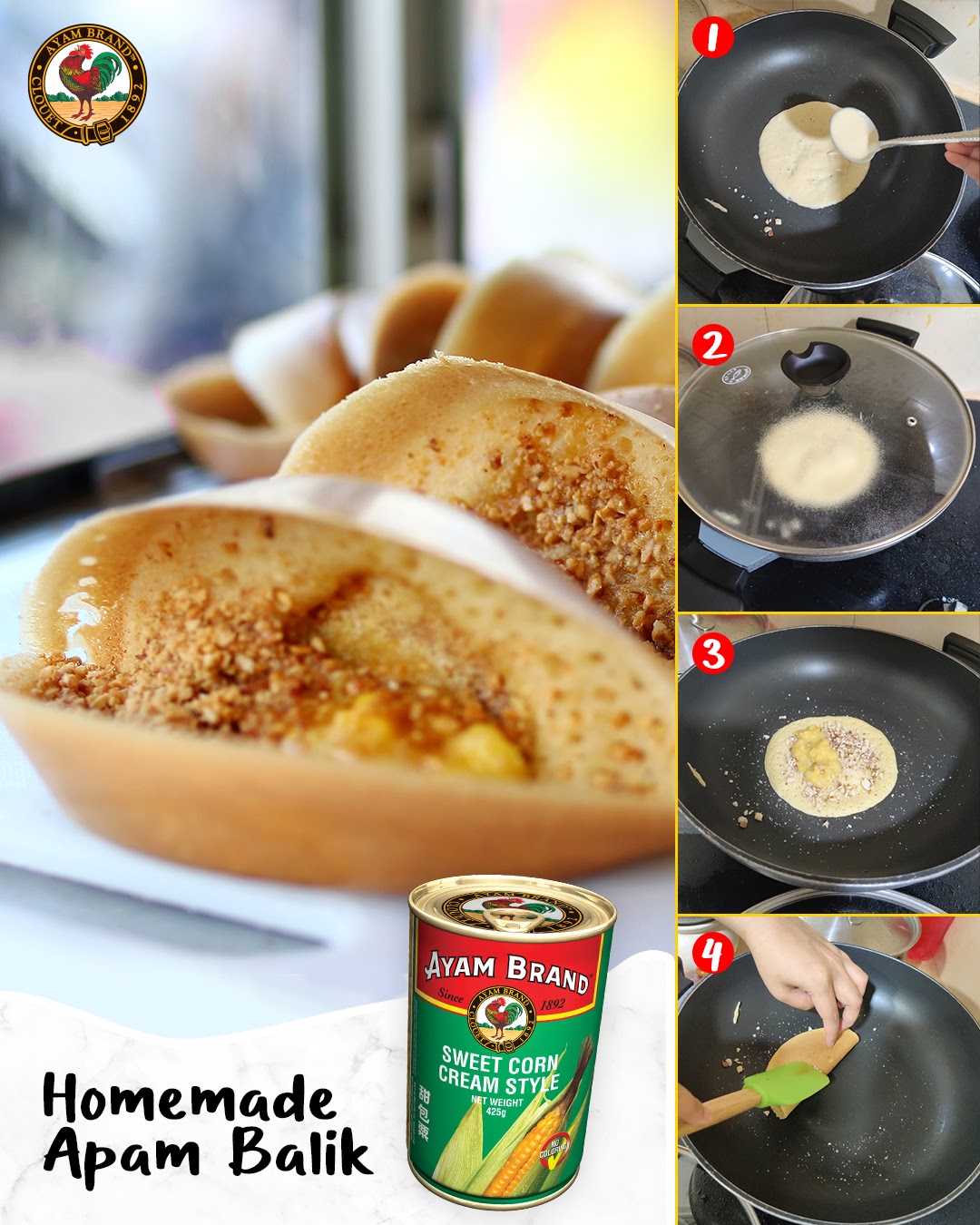 Awesome Resipi Apam Balik Homemade, 5 Cara Mudah Dan Cepat - TCER.MY