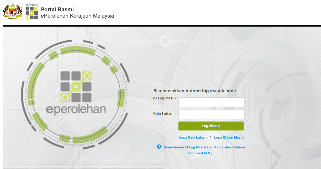 EPerolehan: Portal Perolehan Kerajaan Malaysia - TCER.MY