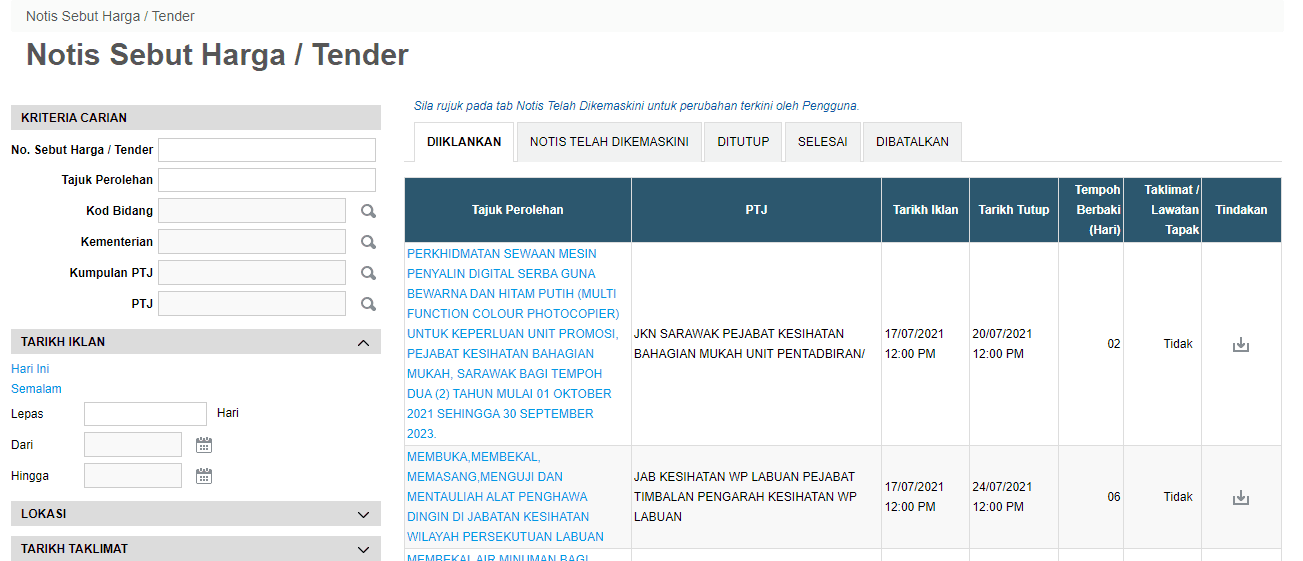 EPerolehan: Portal Perolehan Kerajaan Malaysia - TCER.MY