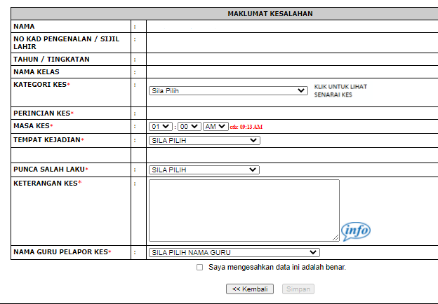 SSDM SISTEM SAHSIAH DIRI MURID - TCER.MY
