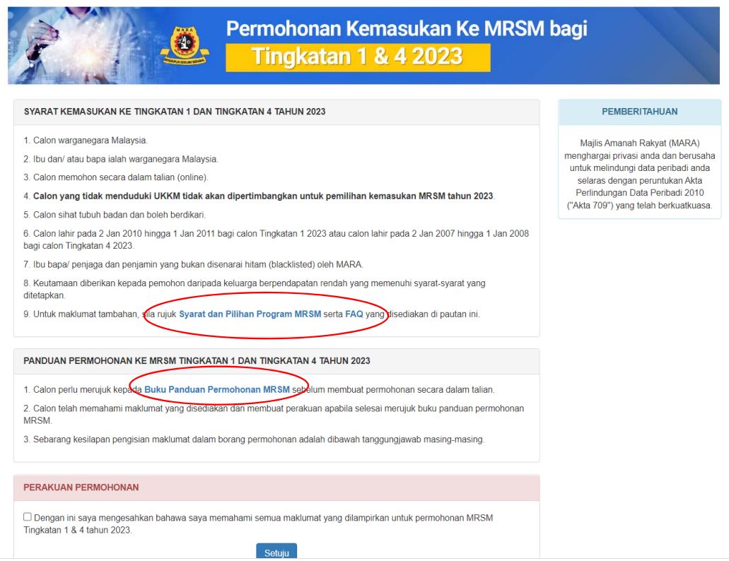 Permohonan MRSM Kemasukan Tahun 2023 Bagi Tingkatan 1 & 4 - Daftar ...