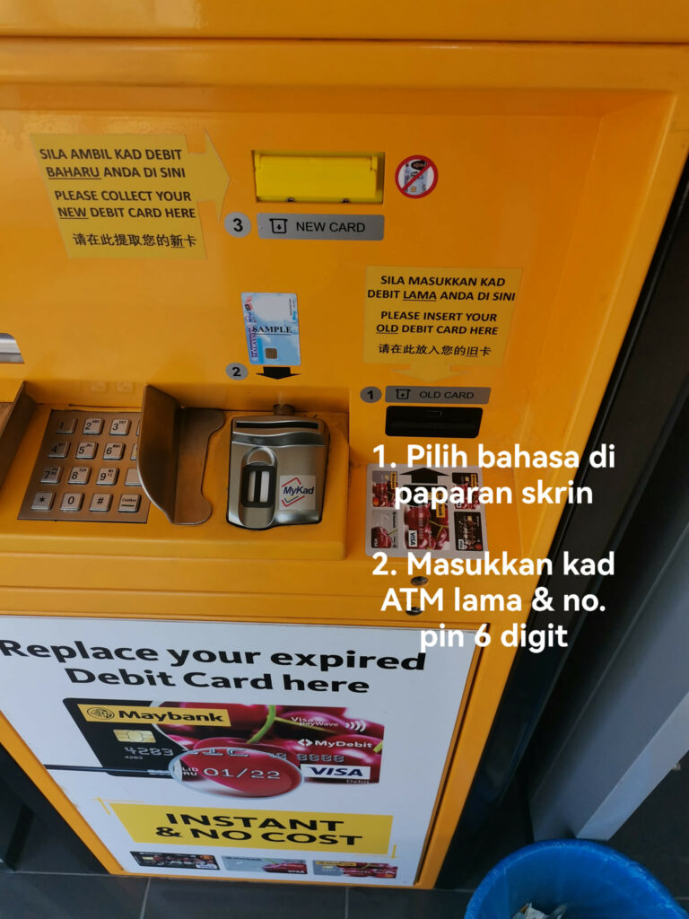 2 Cara Mudah Tukar Kad Maybank Secara Online Dan Di Kiosk - TCER.MY