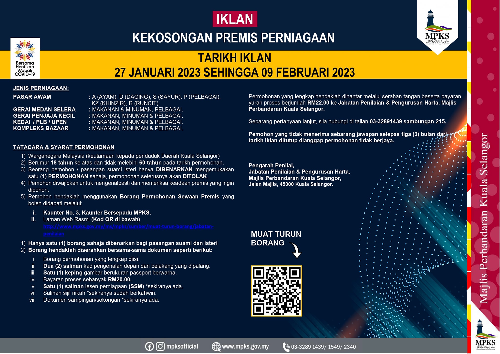 Senarai Kekosongan Premis Perniagaan Selangor 2023 - TCER.MY