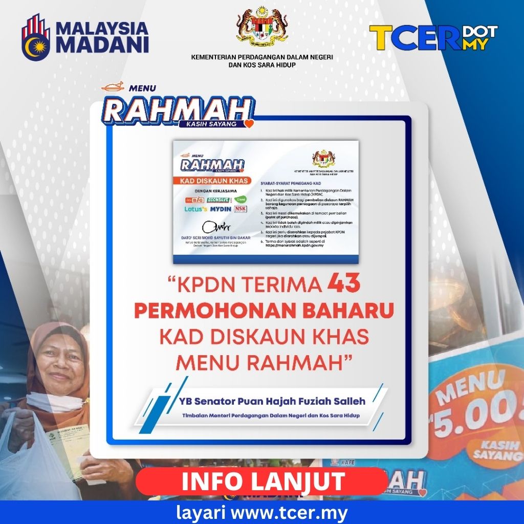 Insentif Kad Diskaun Khas Pengusaha Menu Rahmah 2023 - TCER.MY