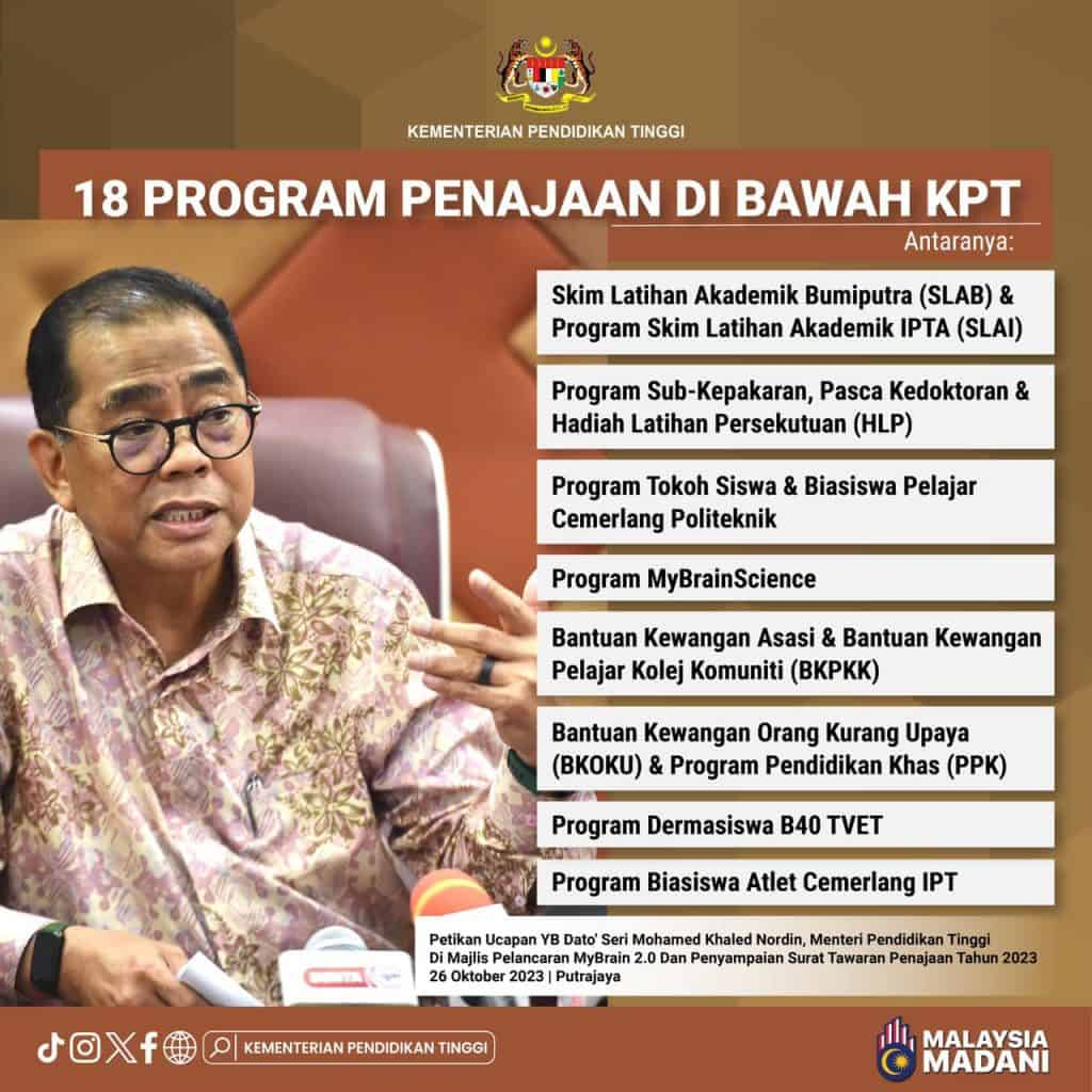 18 Program Penajaan Di Bawah KPT - TCER.MY