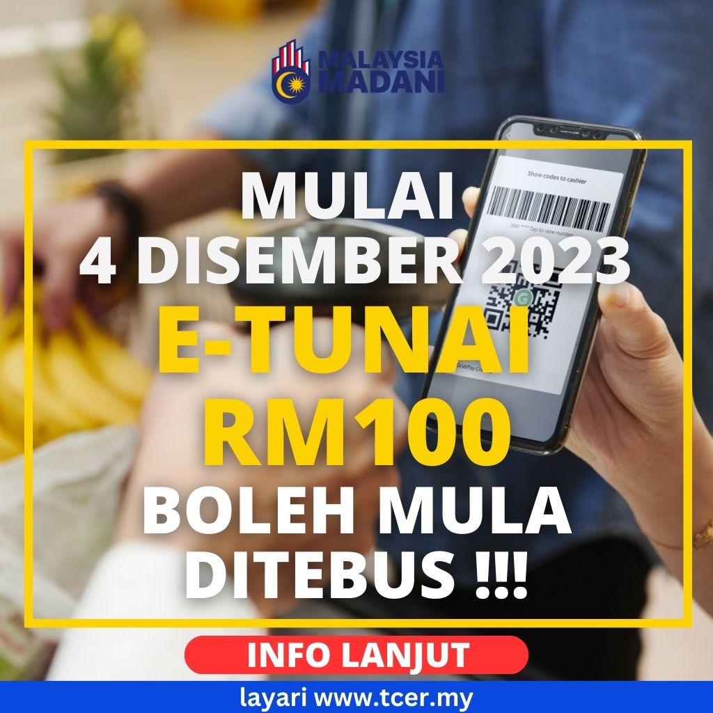 Cara Tebus E Tunai RM100 Guna MAE, Setel, ShopeePay & TNG EWallet - TCER.MY