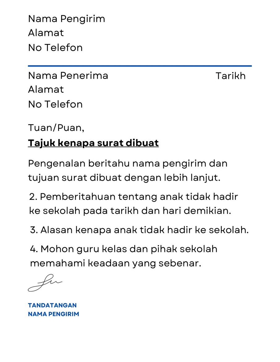 2 PERKARA PENTING SURAT RASMI: TEMPLATE DAN CONTOH - TCER.MY