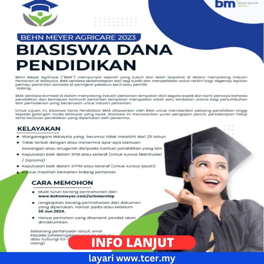 Anugerah Biasiswa Dana Pendidikan BMA Tahun 2024 - TCER.MY