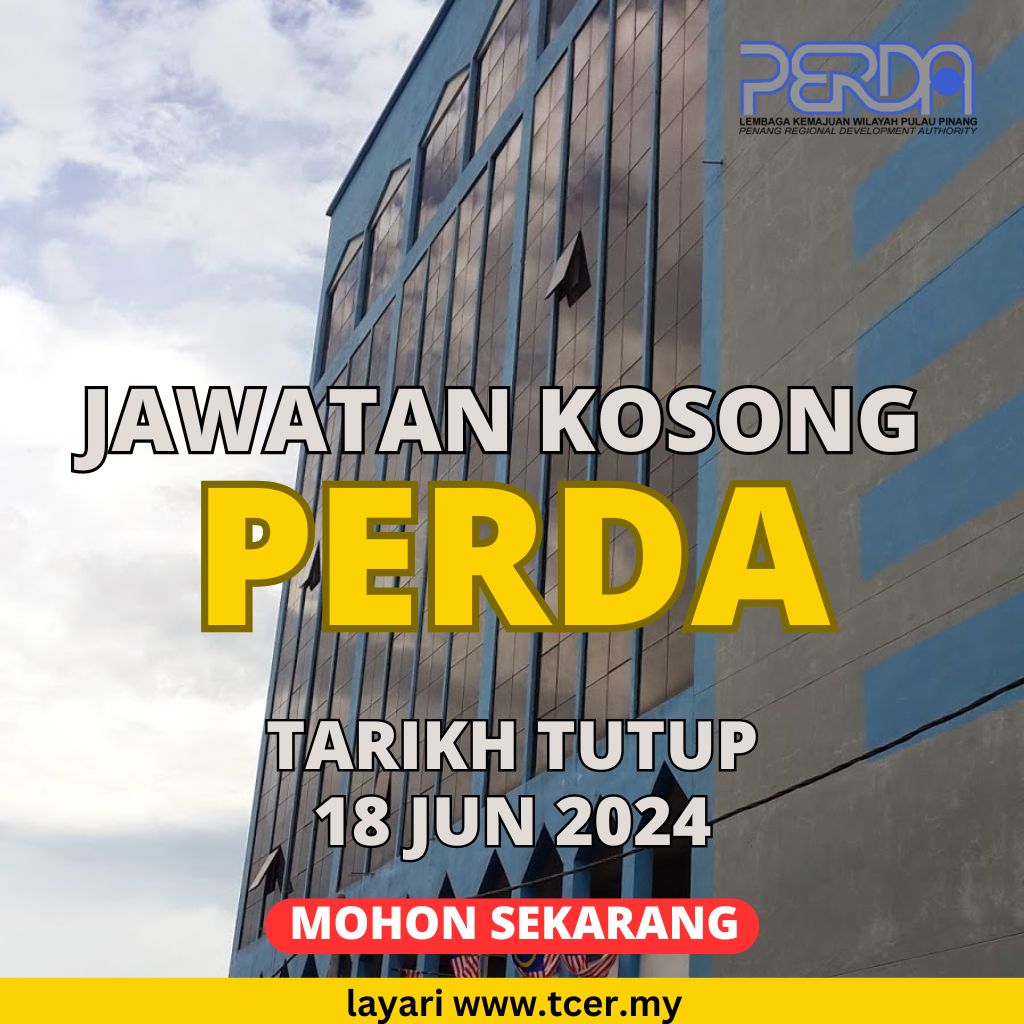 Pengambilan Pelbagai Jawatan Kosong PERDA 2024 - TCER.MY