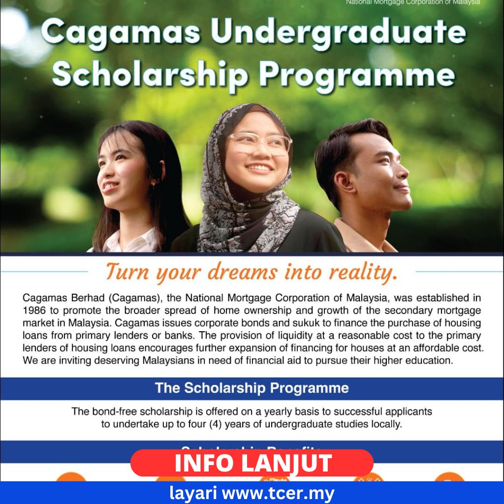 Permohonan Biasiswa Cagamas Scholarship Programme 2024 - TCER.MY