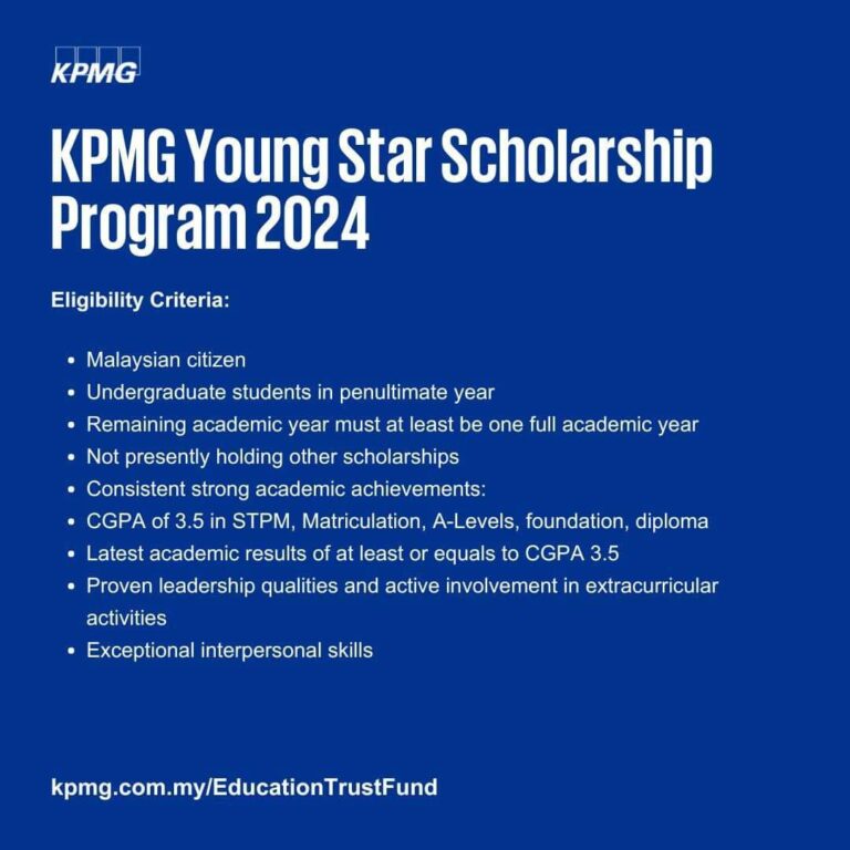 Permohonan KPMG Young Star Scholarship Program Tahun 2024 - TCER.MY