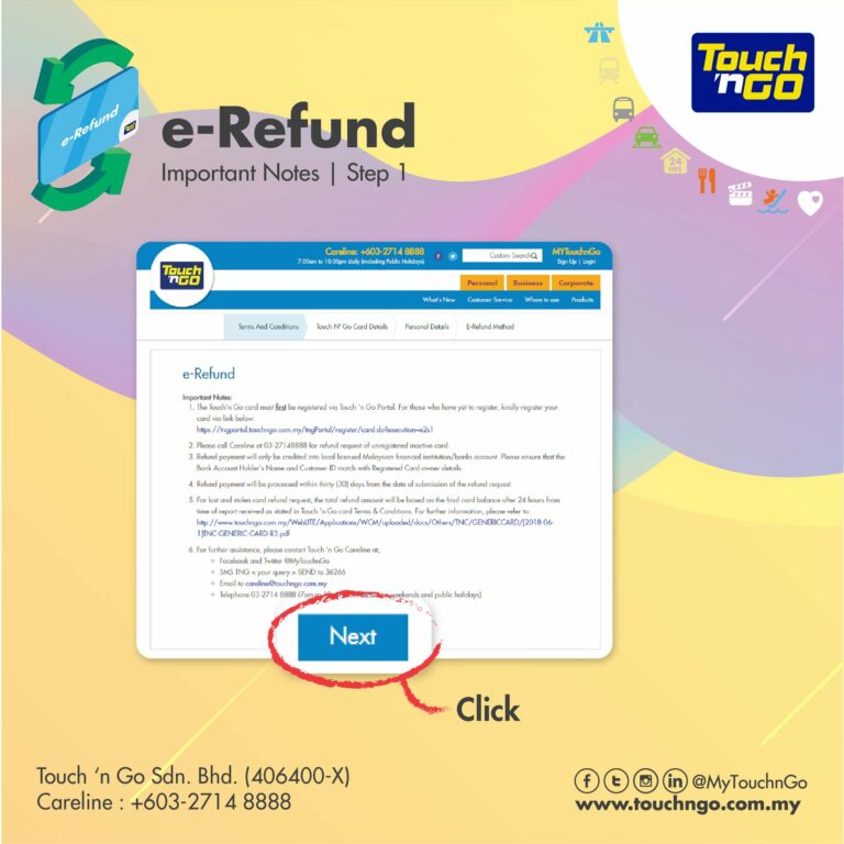 7 Langkah Mudah 'Claim' TNG Refund Kad Touch 'n Go - TCER.MY