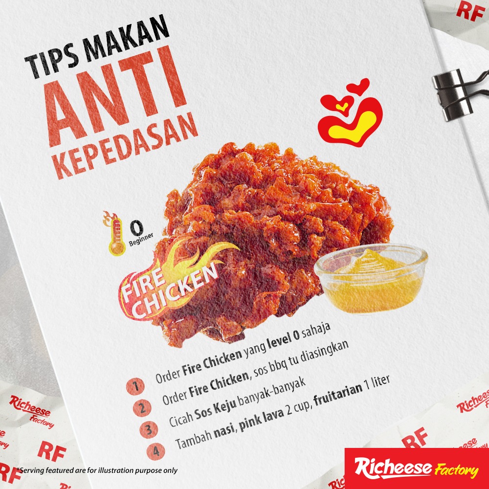 Menu Di Richeese Factory Dengan Tahap Kepedasan Sehingga Level 5! - TCER.MY