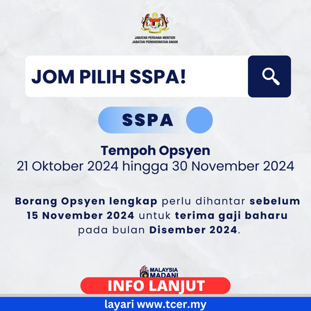 Opsyen SSPA: Tawaran, Tempoh, Kategori, Syarat & Pelaksanaan - TCER.MY