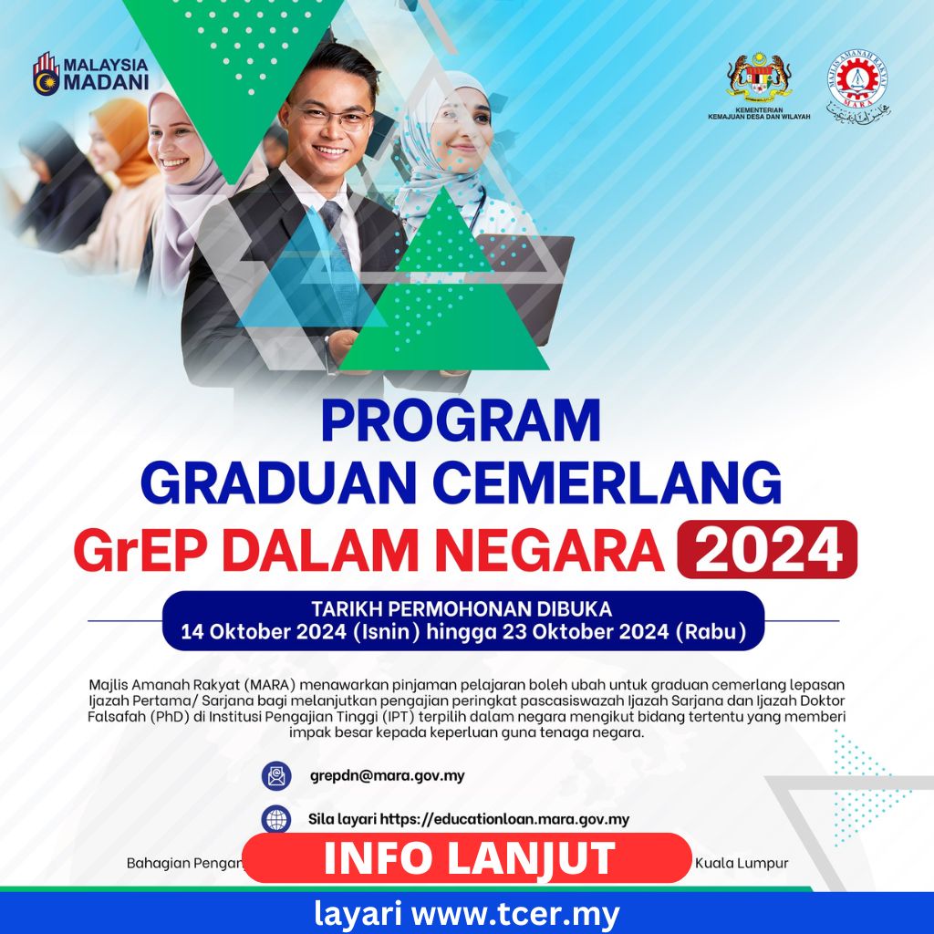 Program Graduan Cemerlang (GrEP) MARA 2024 - TCER.MY