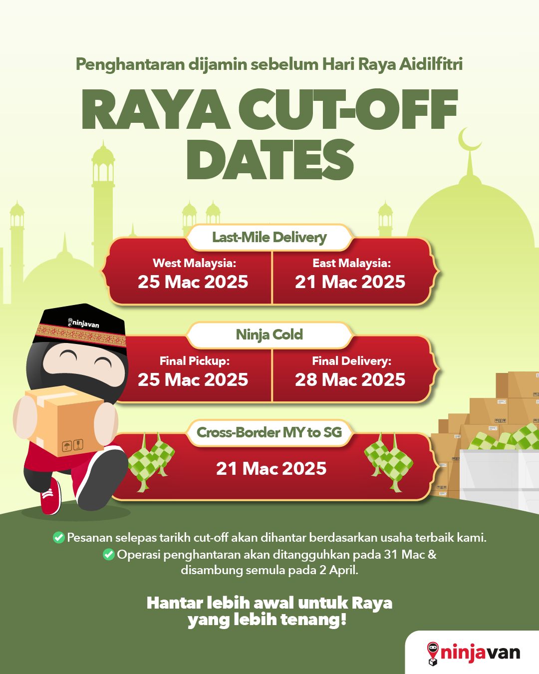 Tarikh Akhir Pos Barang Sebelum Raya 2025 Syarikat Kurier Malaysia ...