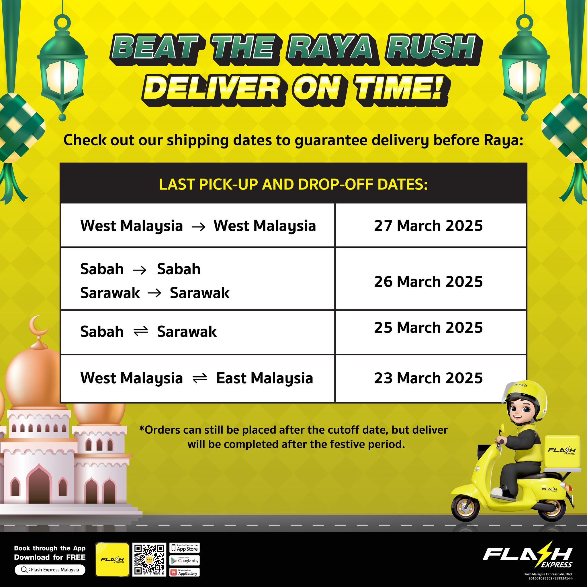 Tarikh Akhir Pos Barang Sebelum Raya 2025 Syarikat Kurier Malaysia ...