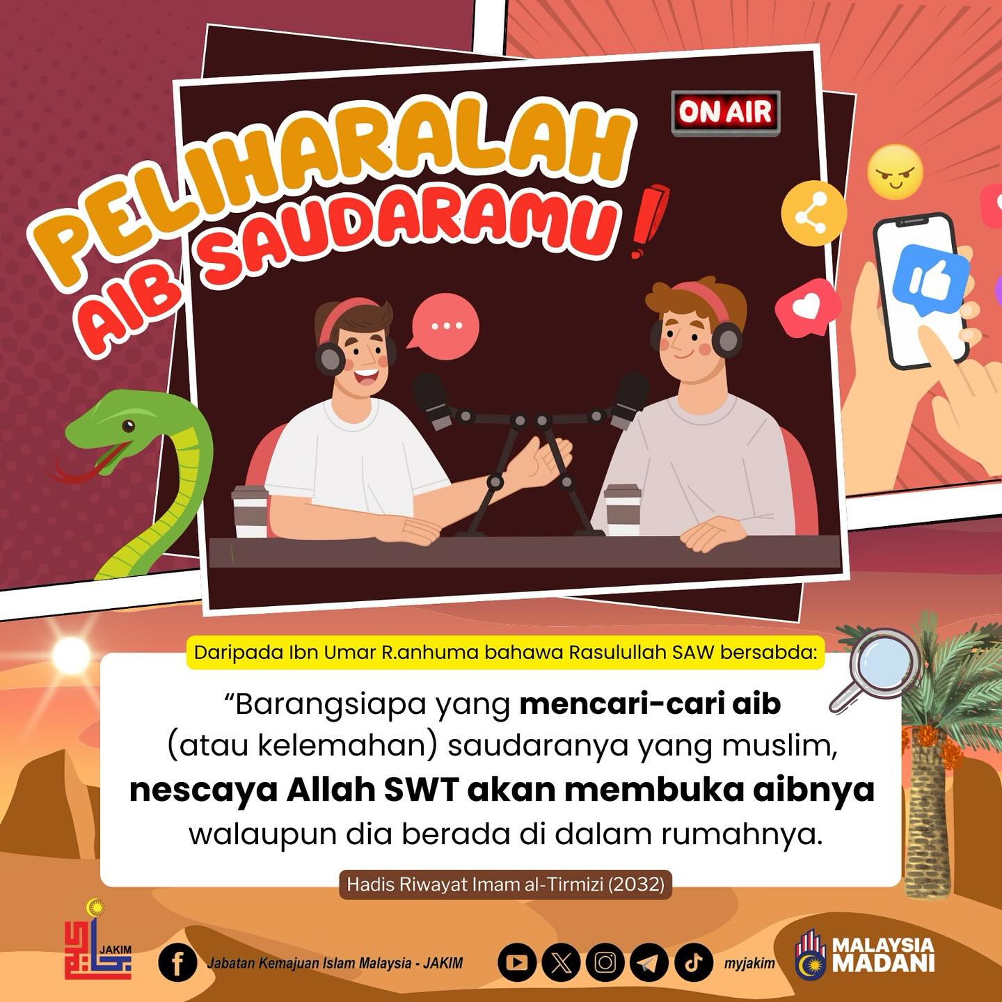 Larangan Membuka Aib Sendiri & Menyebarkan Aib Orang Lain - TCER.MY