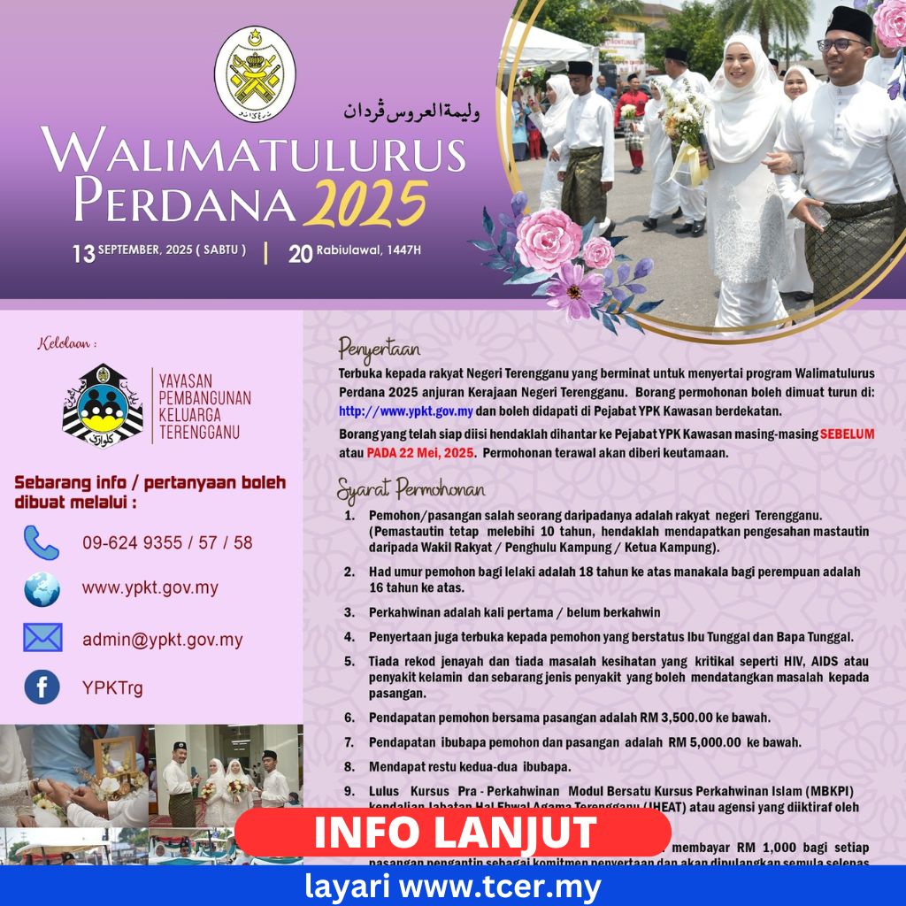 Permohonan Menyertai Program Walimatul Urus Perdana 2025 - TCER.MY