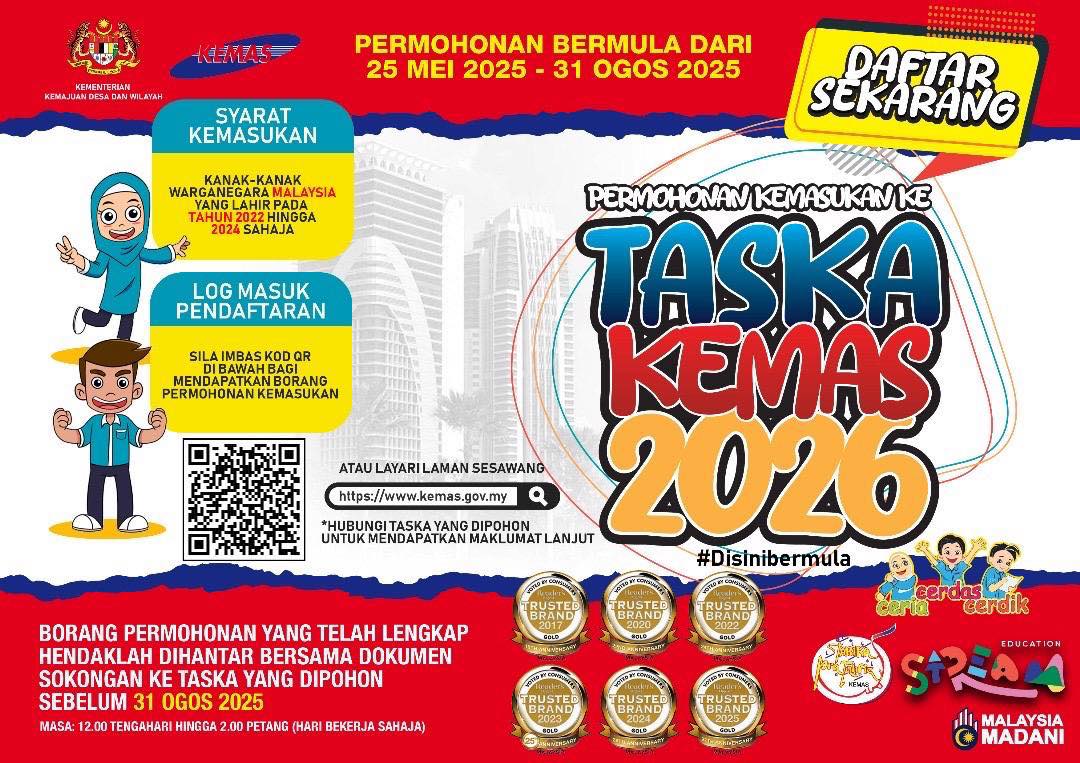 Permohonan Kemasukan Tabika Kemas 2026 - TCER.MY