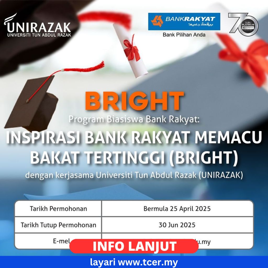 Permohonan Biasiswa Bank Rakyat 2025 (BRIGHT) - TCER.MY