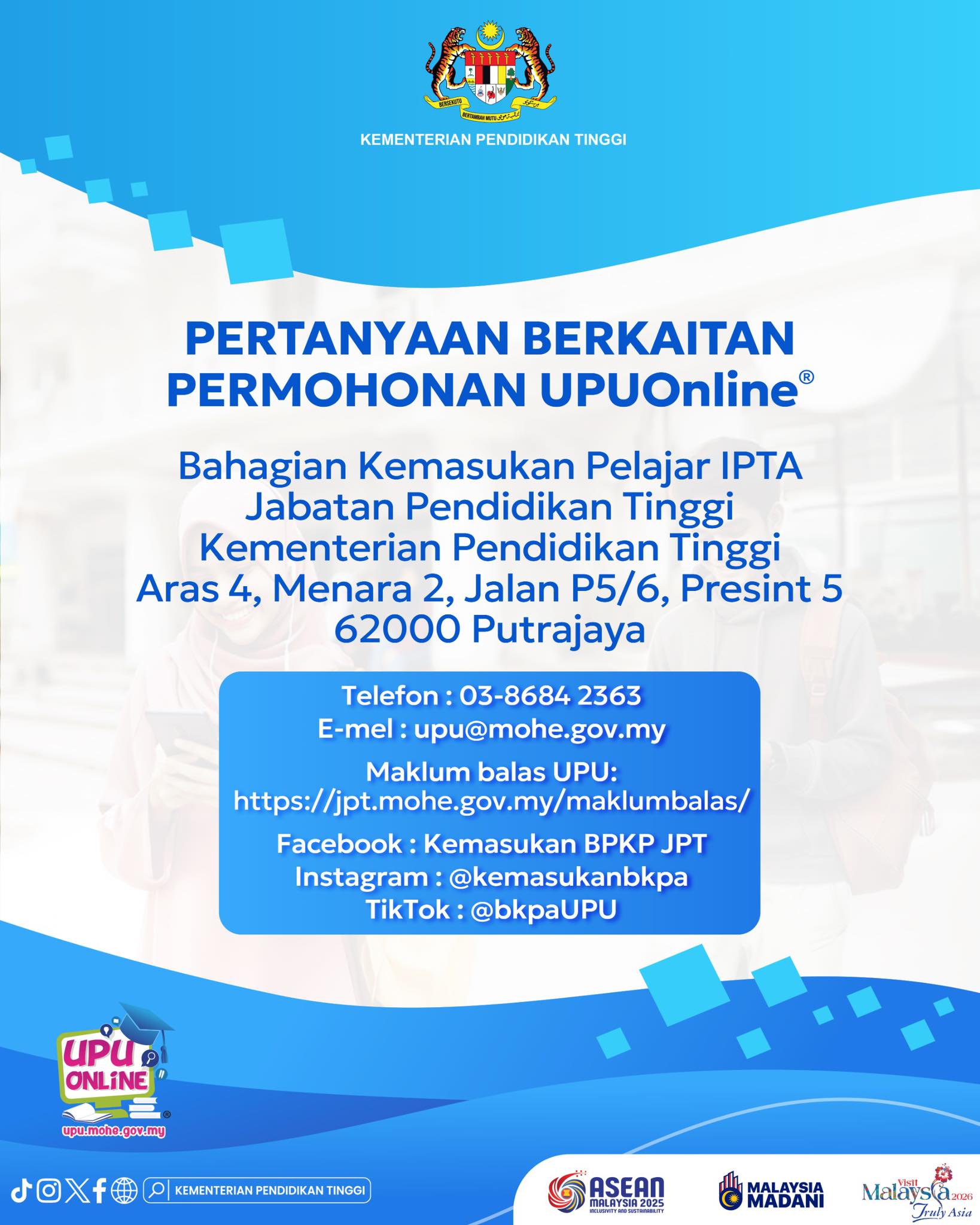 Makluman Rasmi Semakan Keputusan Permohonan UPU 2025/2026 - TCER.MY