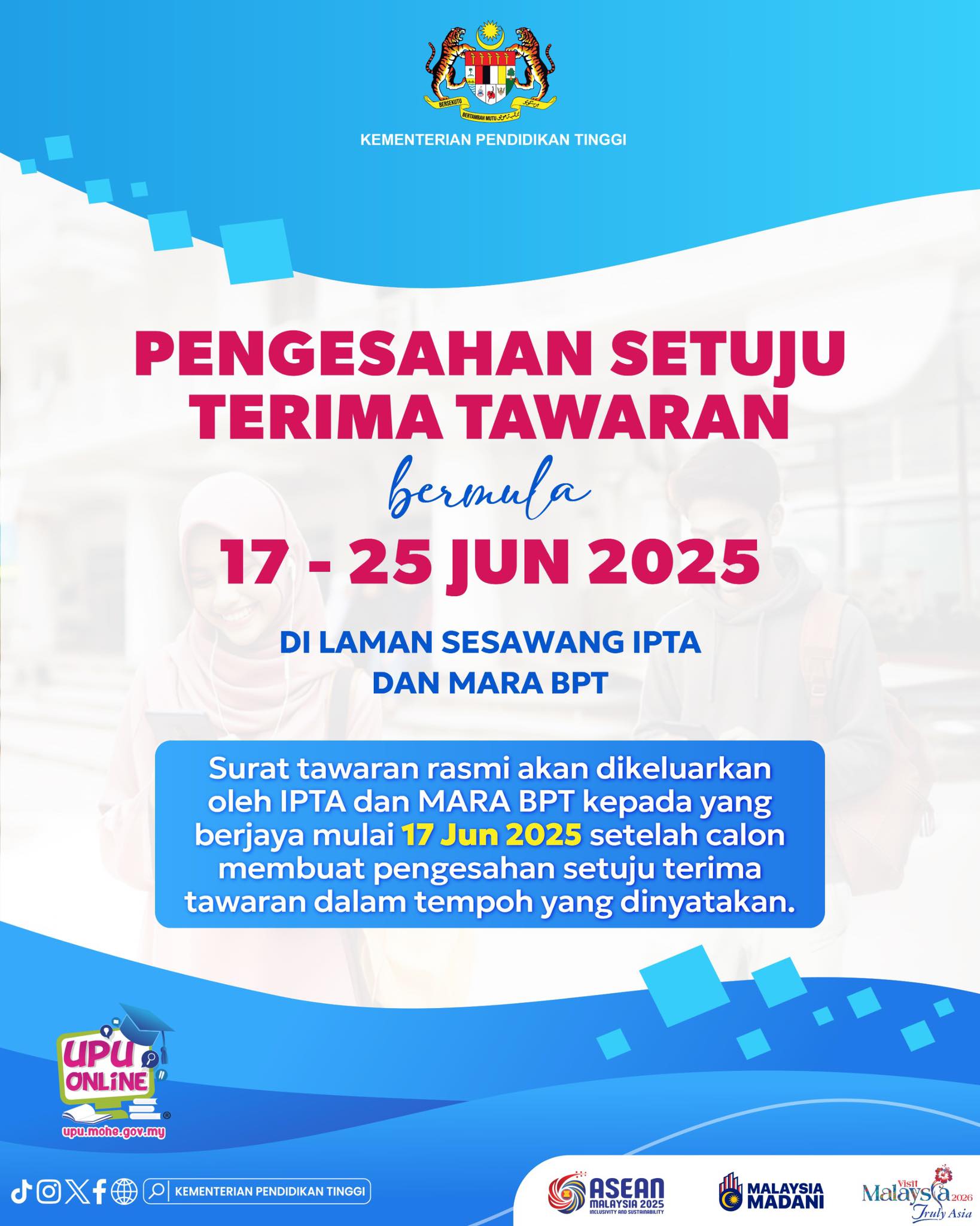 Makluman Rasmi Semakan Keputusan Permohonan UPU 2025/2026 - TCER.MY