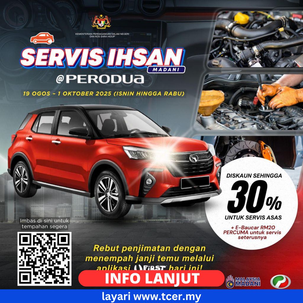 Servis Ihsan MADANI 2025: Diskaun Kos Penyelenggaraan Kenderaan - TCER.MY